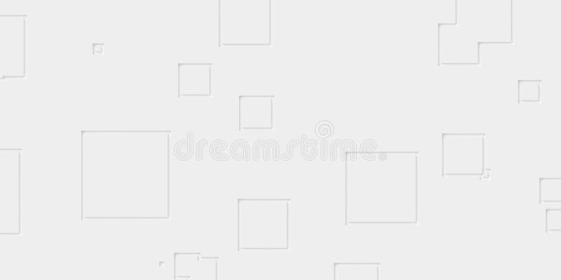 Random Sized Large White Inset Square Frames Geometry Objects ...