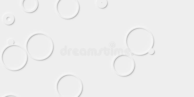 Random Sized Large White Offset Rings or Drops Geometry Objects ...