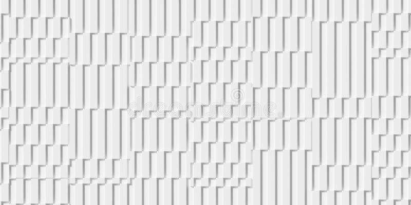 Random Sized Offset White Long Rectangle Cubes Geometrical Background ...