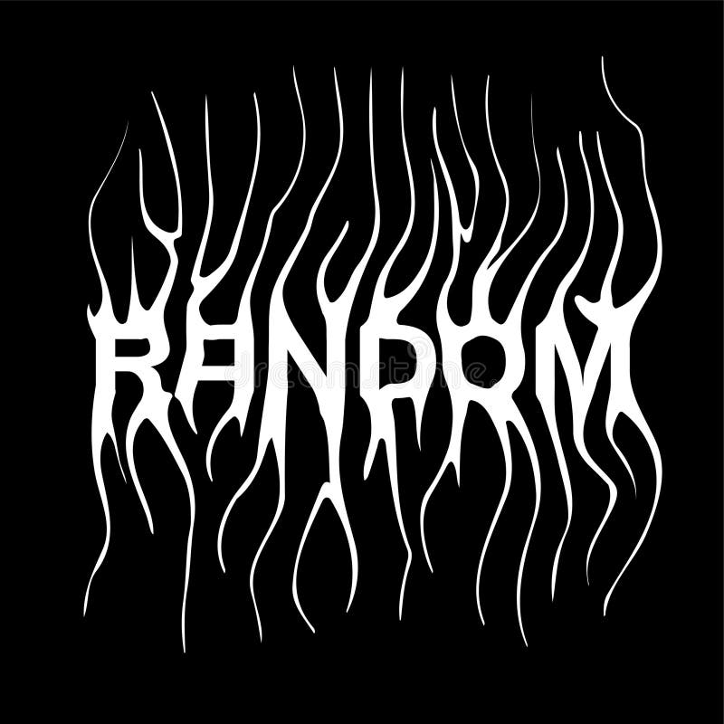 Random- Slogan Tee Print Design with Distorted Typography and a Modern ...