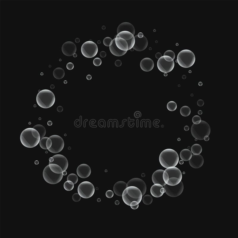 Random soap bubbles. stock vector. Illustration of canvas - 93250843