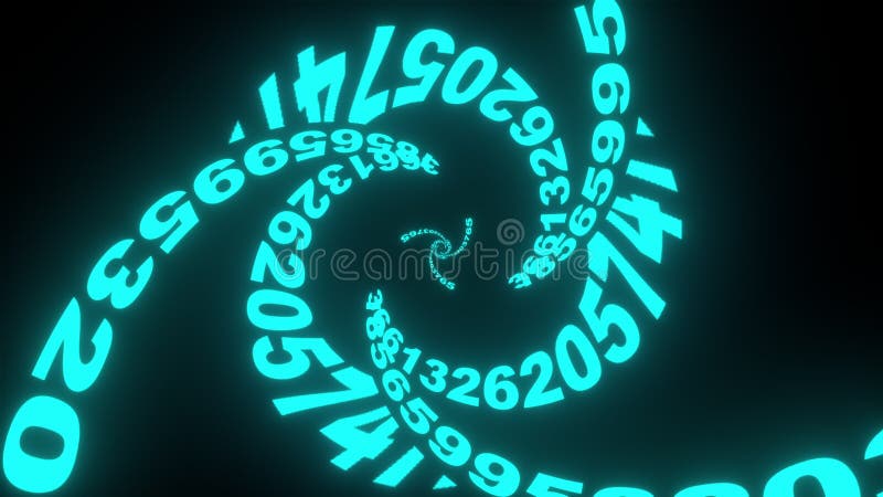 Random spiral numbers stock video. Video of type, data - 301512547