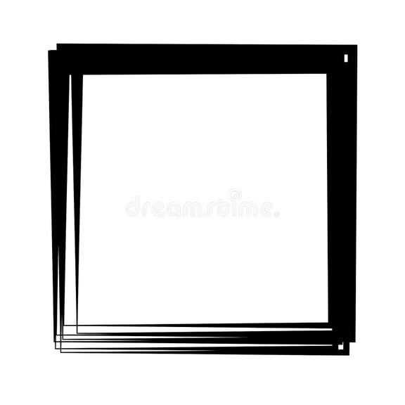 Random Square Contour Frame, Border Element Stock Vector - Illustration ...