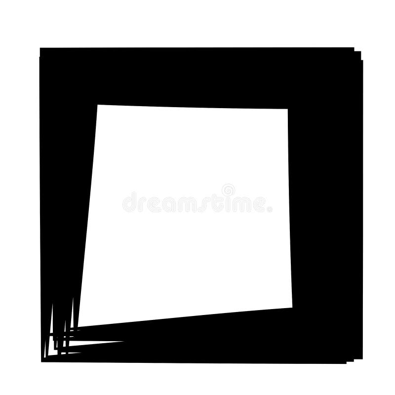 Random Square Contour Frame, Border Element Stock Vector - Illustration ...