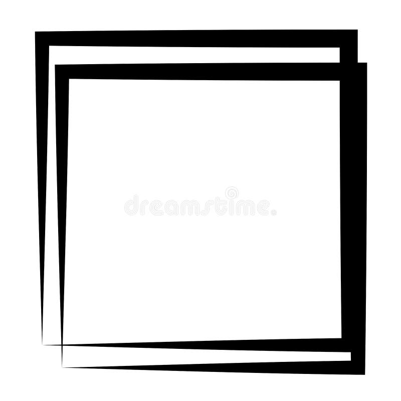 Random Square Contour Frame, Border Element Stock Vector - Illustration ...