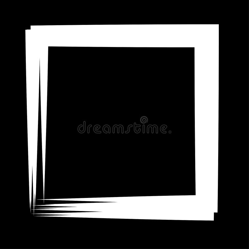 Random Square Contour Frame, Border Element Stock Vector - Illustration ...