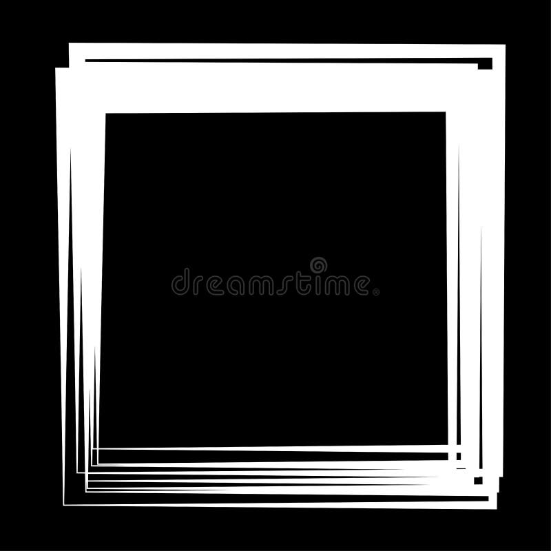 Random Square Contour Frame, Border Element Stock Vector - Illustration ...