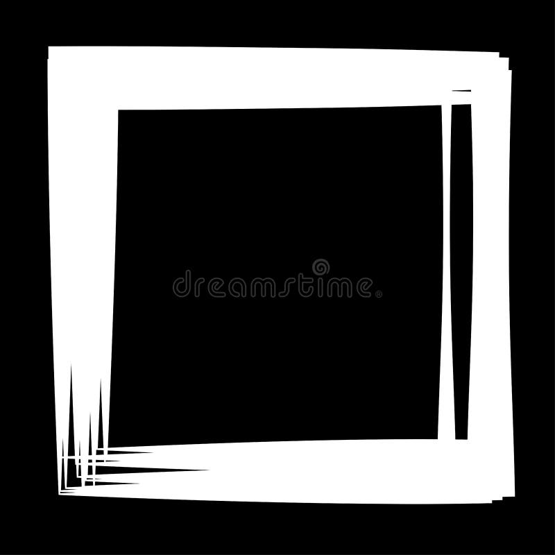 Random Square Contour Frame, Border Element Stock Vector - Illustration ...