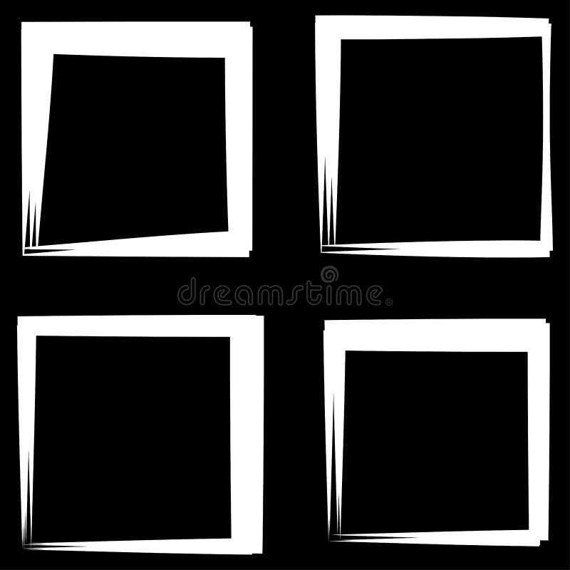 Random Square Contour Frame, Border Element Stock Vector - Illustration ...