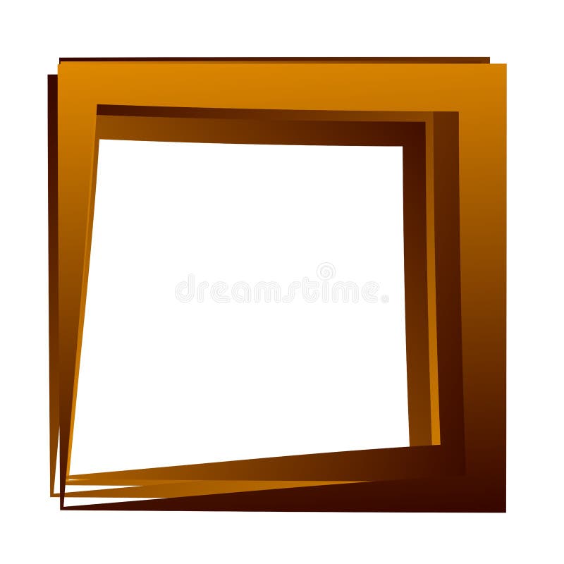 Random Square Contour Frame, Border Element Stock Vector - Illustration ...