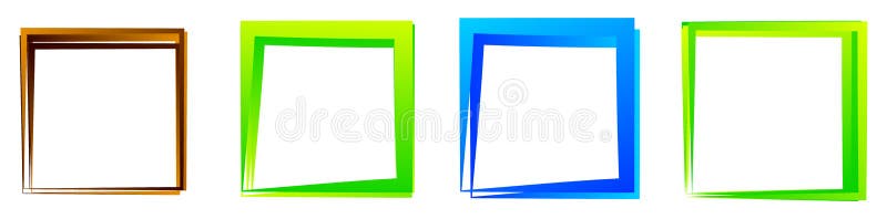 Random Square Contour Frame, Border Element Stock Vector - Illustration ...