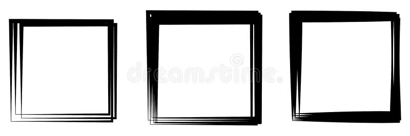 Random Square Contour Frame, Border Element Stock Vector - Illustration ...