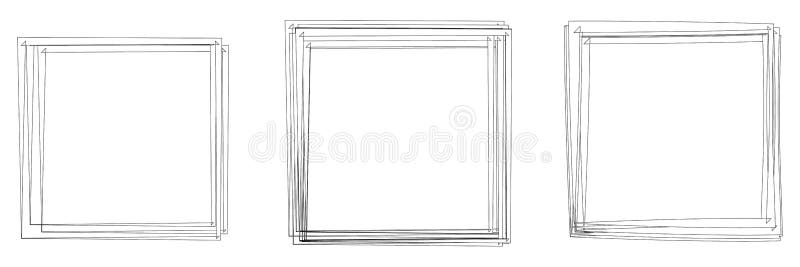 Random Square Contour Frame, Border Element Stock Vector - Illustration ...