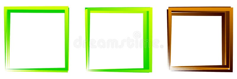 Random Square Contour Frame, Border Element Stock Vector - Illustration ...