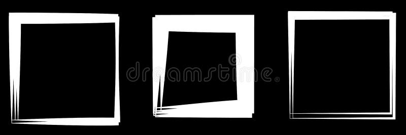 Random Square Contour Frame, Border Element Stock Vector - Illustration ...