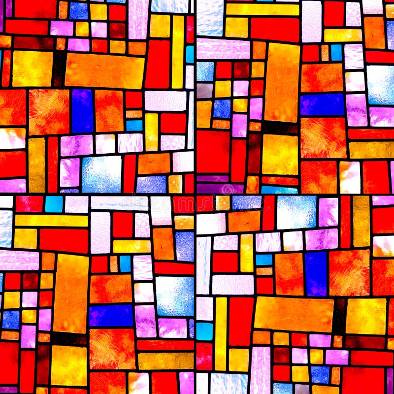 Random Square Multicolor Pattern Stock Photo - Image of light ...