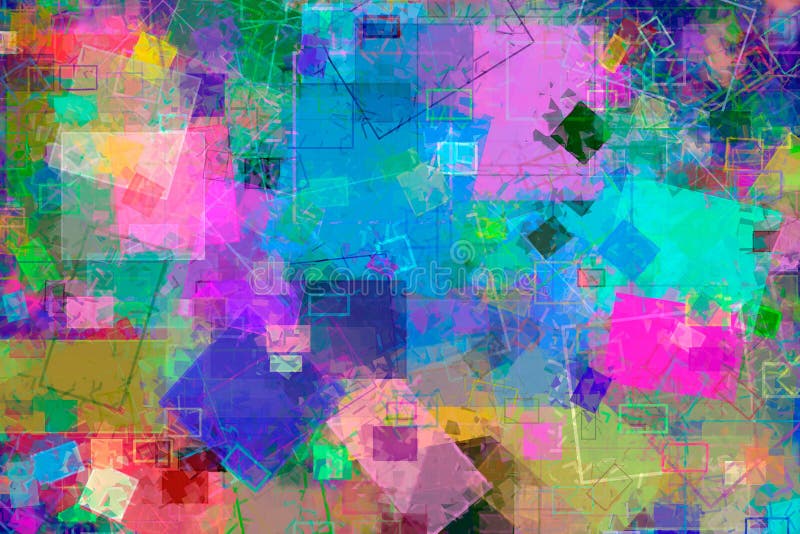Random Square & Rectangle Shape, Digital Generative Art for Web Page ...
