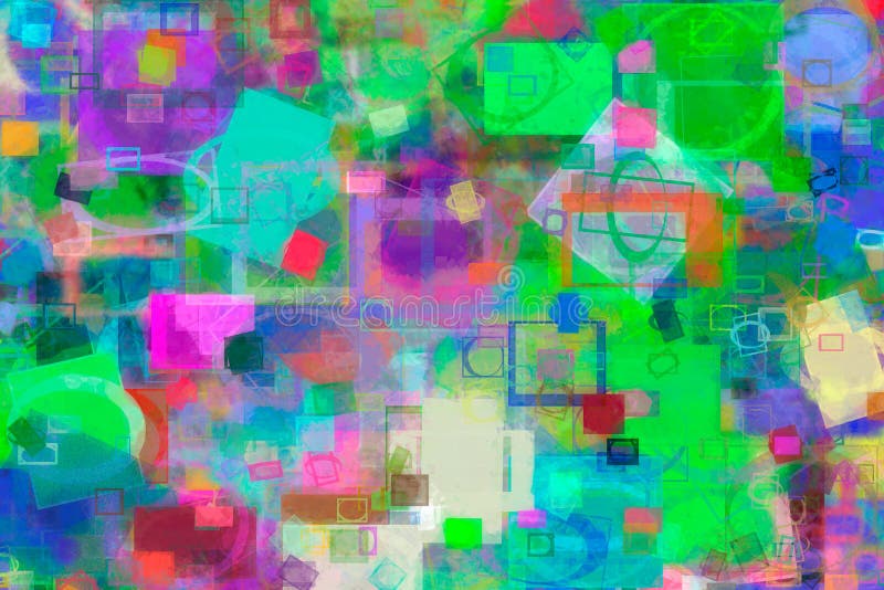 Random Square & Rectangle Shape, Digital Generative Art for Web Page ...