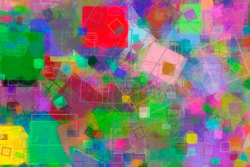 Random Square & Rectangle Shape, Digital Generative Art for Web Page ...