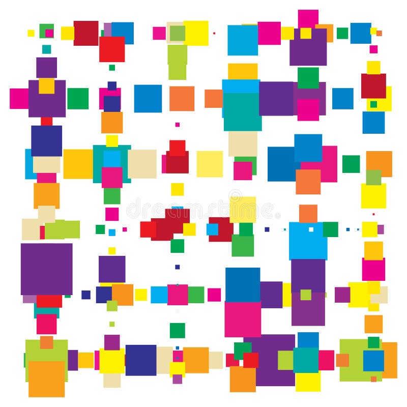 Random Squares, Blocks Vector Pattern Stock Vector - Illustration of ...