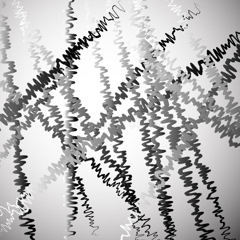 Random Squiggly, Squiggle Lines Intersecting Stock Vector ...