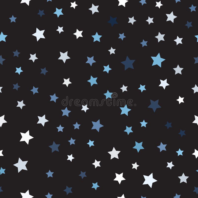 Random Star Pattern. Seamless Vector Stock Vector - Illustration of ...