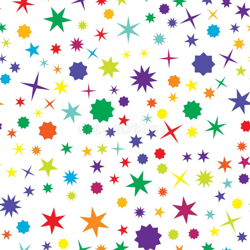 Random Star Shape Pattern, Background. Seamlessly Repeatable Stock ...