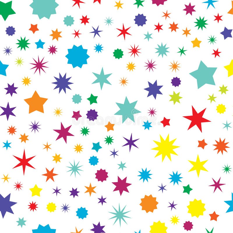Random Star Shape Pattern, Background. Seamlessly Repeatable Stock ...