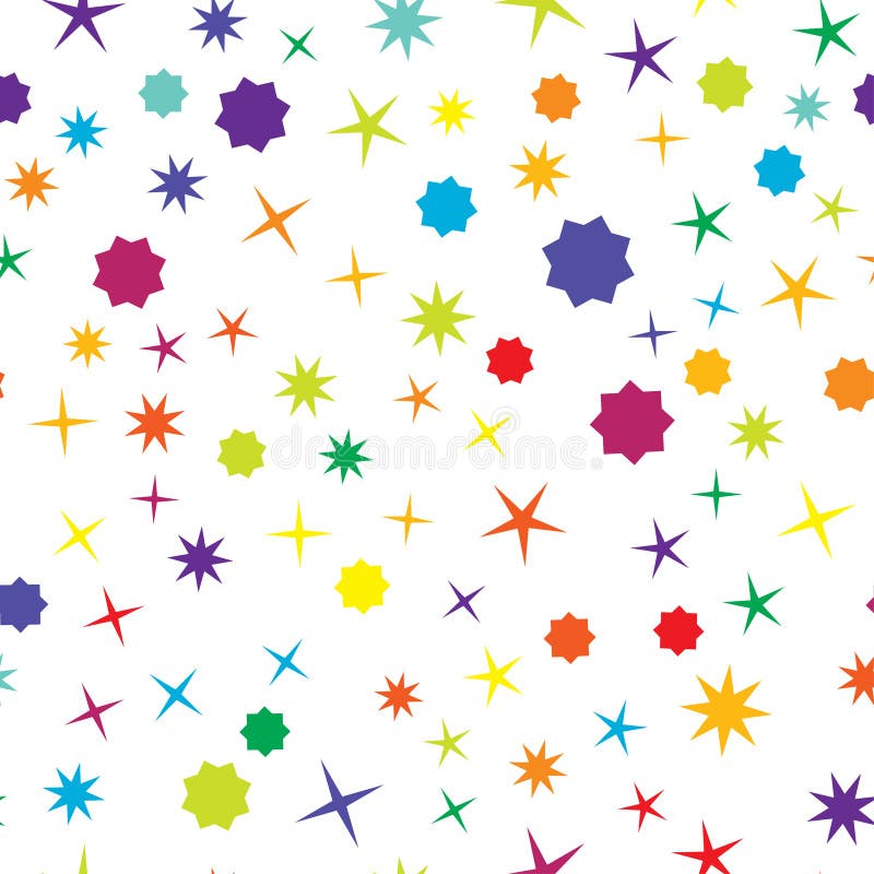 Random Star Shape Pattern, Background. Seamlessly Repeatable Stock ...
