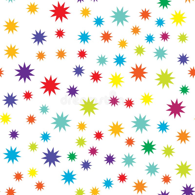 Random Star Shape Pattern, Background. Seamlessly Repeatable Stock ...