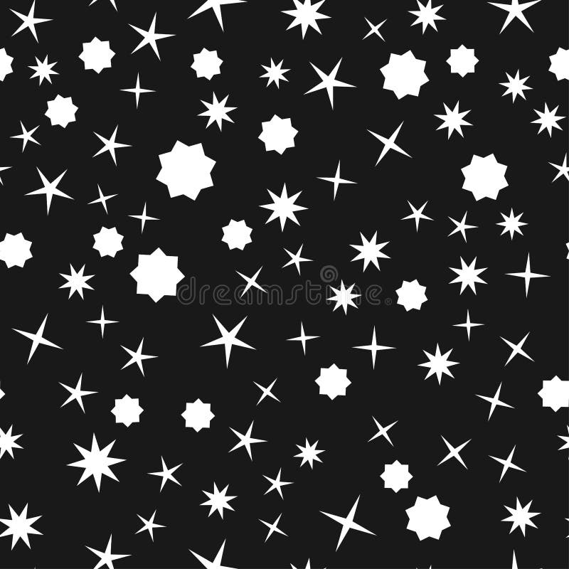 Random Star Shape Pattern, Background. Seamlessly Repeatable Stock ...