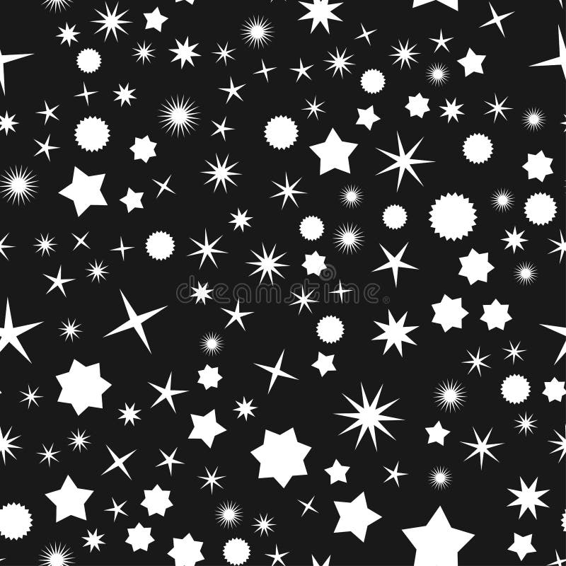 Random Star Shape Pattern, Background. Seamlessly Repeatable Stock ...