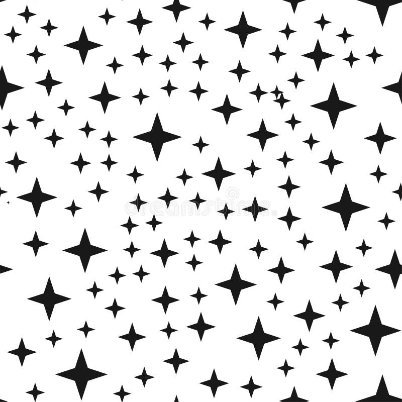 Random Star Shape Pattern, Background. Seamlessly Repeatable Stock ...