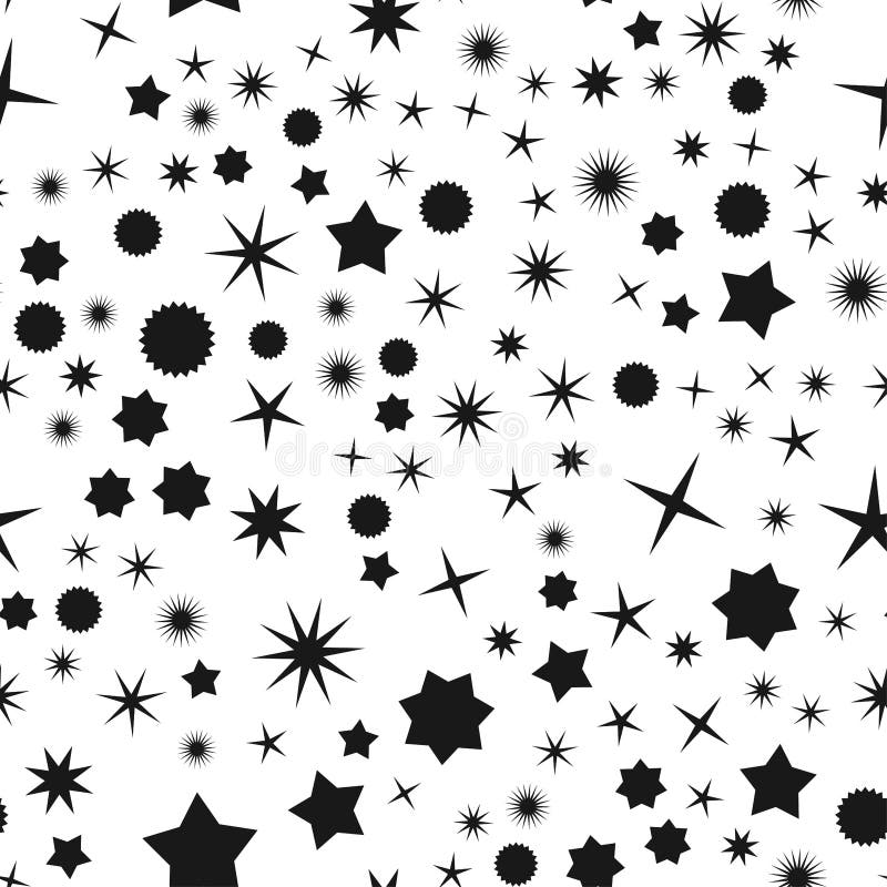 Random Star Shape Pattern, Background. Seamlessly Repeatable Stock ...