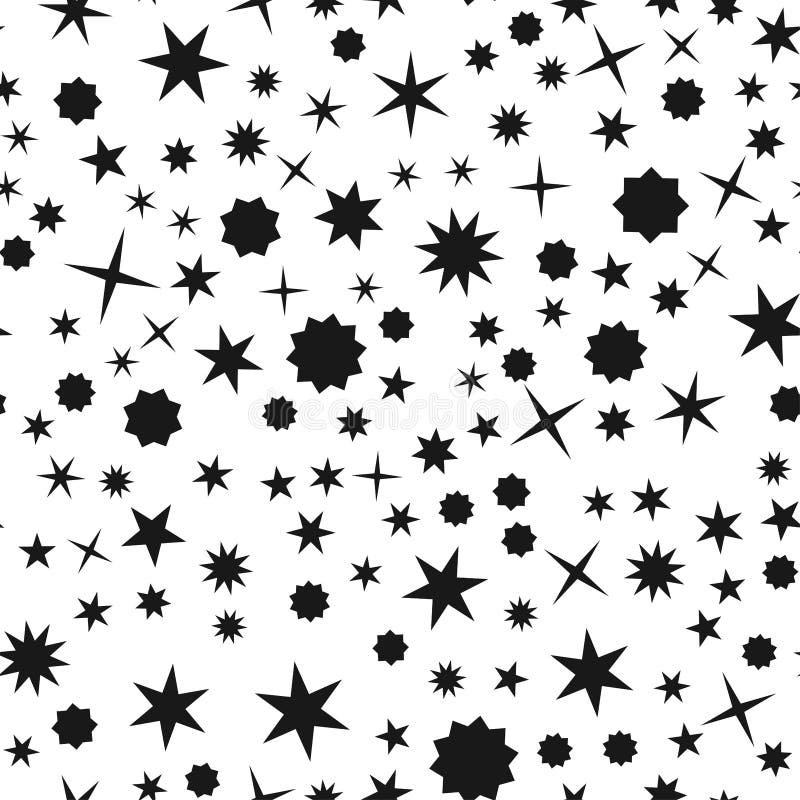 Random Star Shape Pattern, Background. Seamlessly Repeatable Stock ...