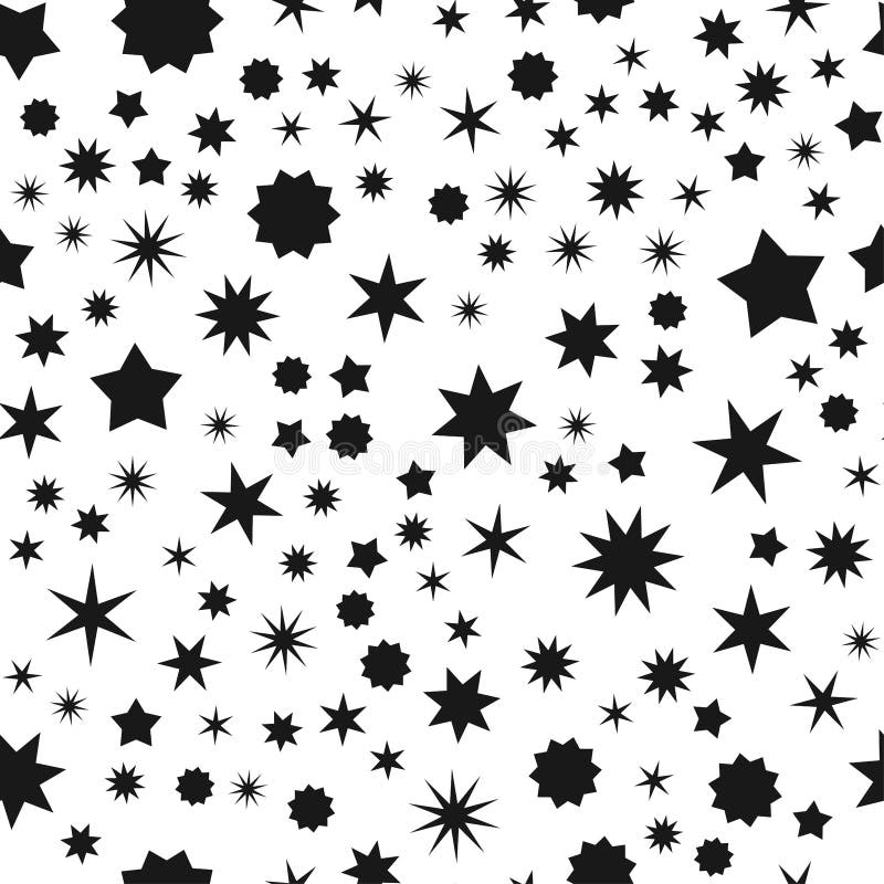 Random Star Shape Pattern, Background. Seamlessly Repeatable Stock ...