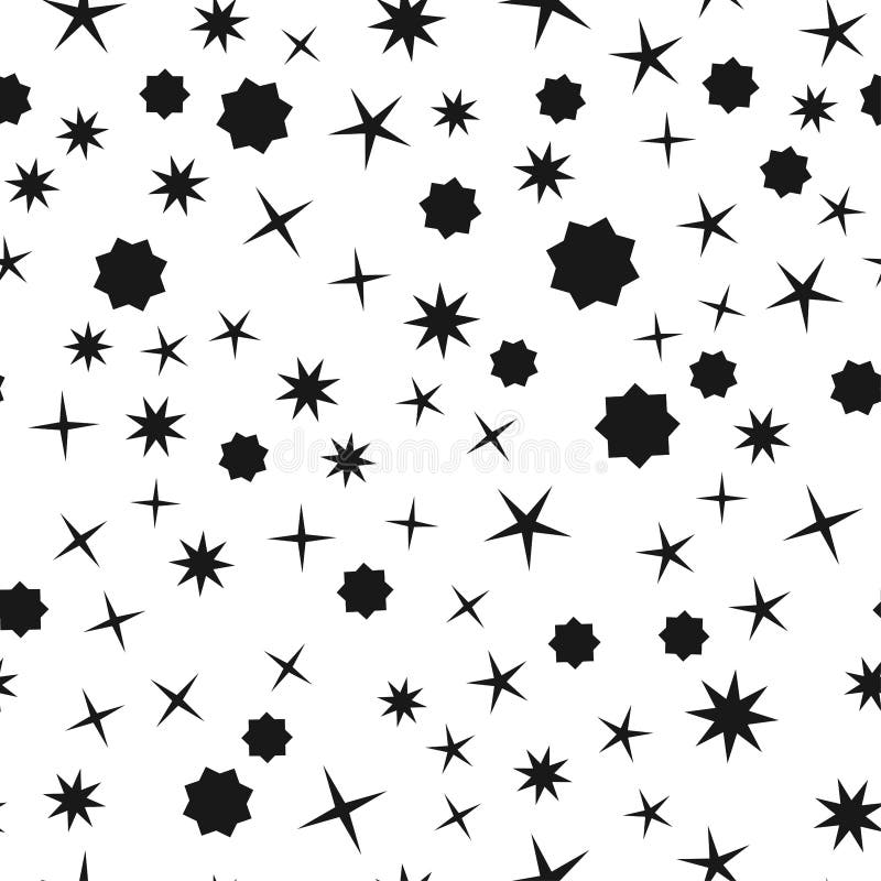 Random Star Shape Pattern, Background. Seamlessly Repeatable Stock ...