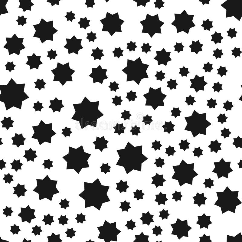 Random Star Shape Pattern, Background. Seamlessly Repeatable Stock ...