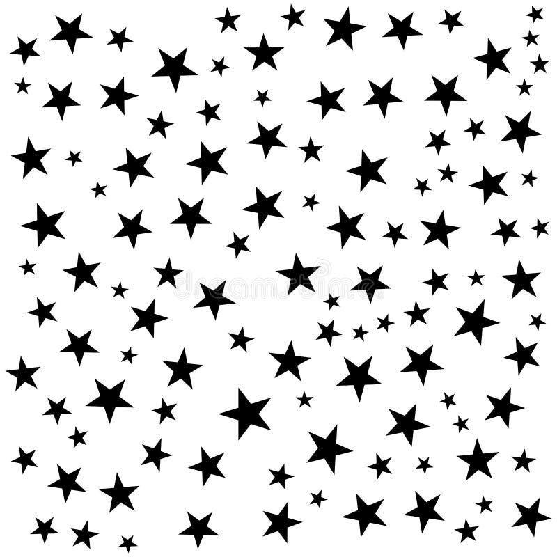 Random Stars, Starry Pattern, Background Illustration Stock Vector ...