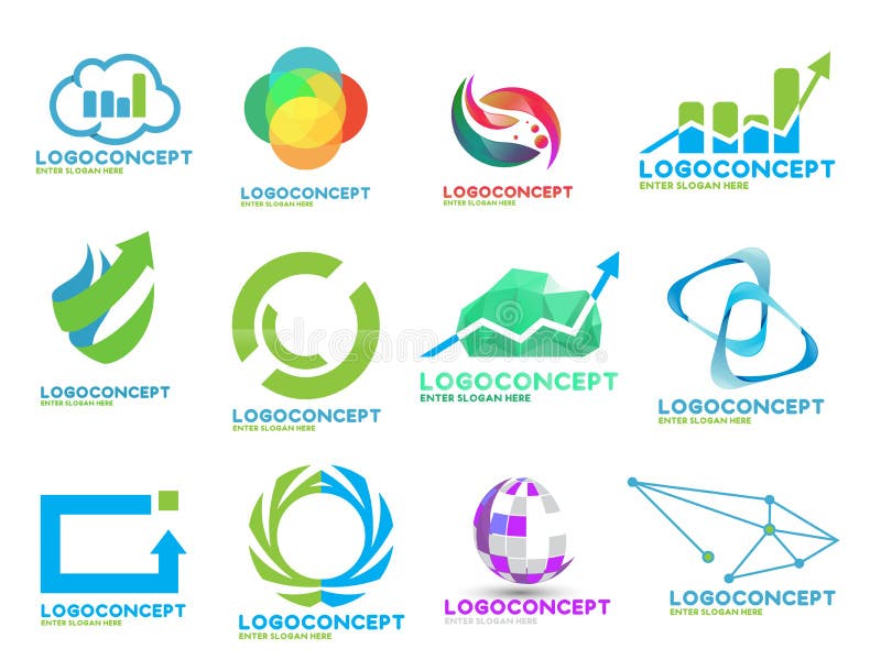 Random stock logos pack stock vector. Illustration of analysis - 54803407