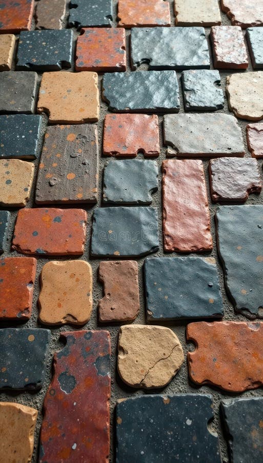 Random Stone Slab Flooring, Natural Variations, Rustic, Ancient Stock ...