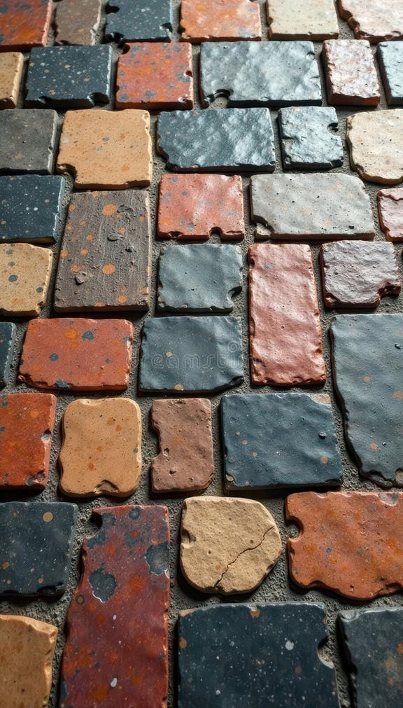 Random Stone Slab Flooring, Natural Variations, Rustic, Ancient Stock ...