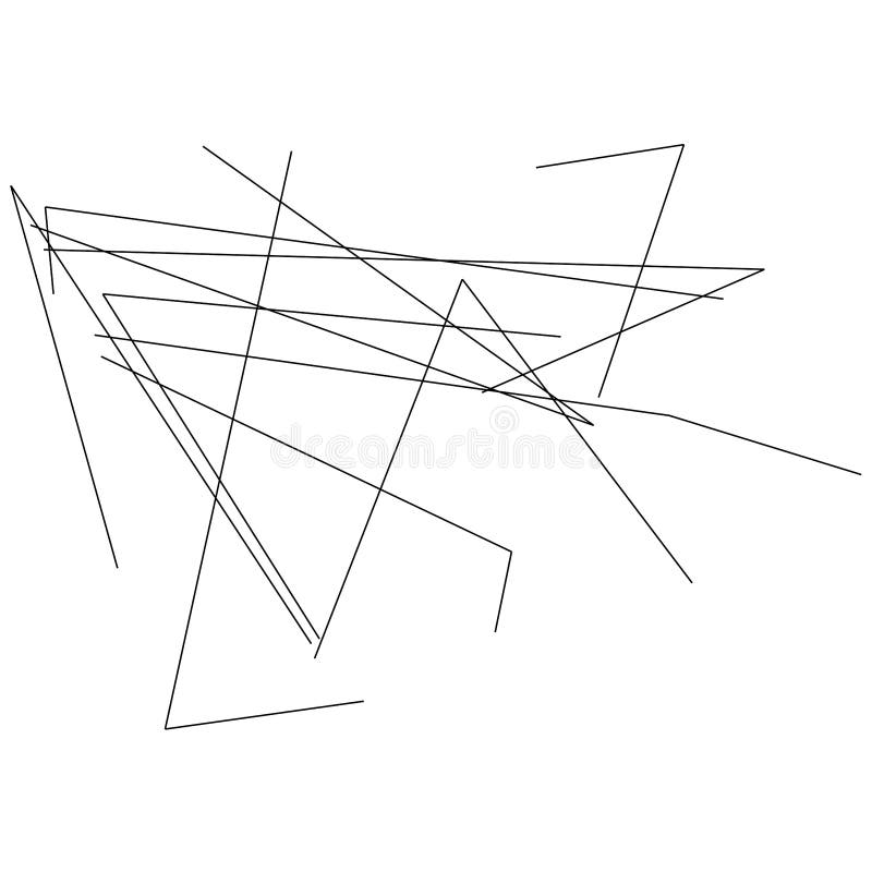 Random Structure of Angular, Geometric Lines Element. Irregular ...