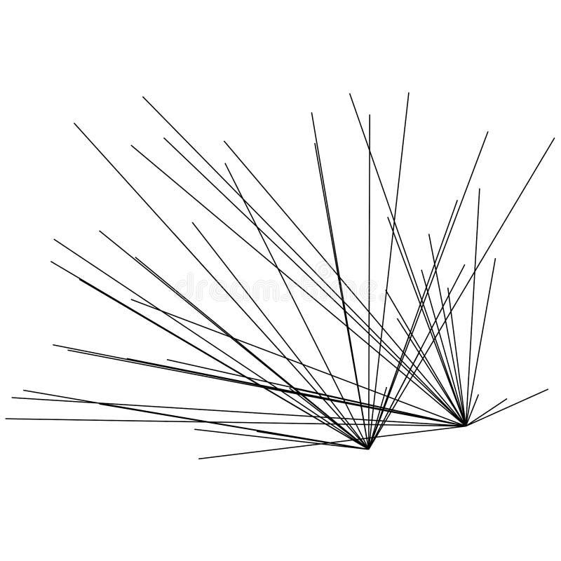 Random Structure of Angular, Geometric Lines Element. Irregular ...