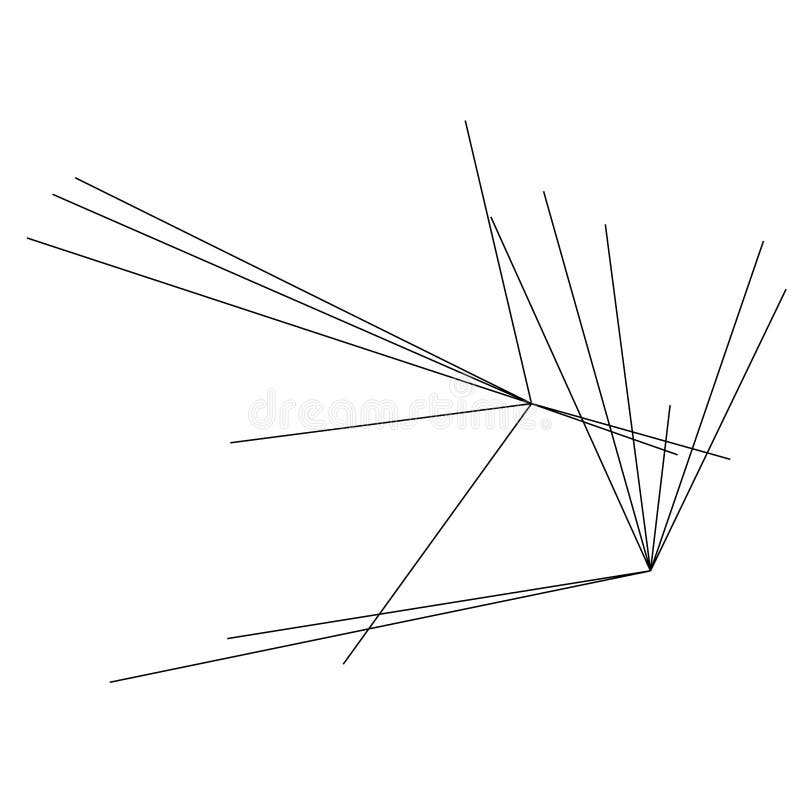 Random Structure of Angular, Geometric Lines Element. Irregular ...