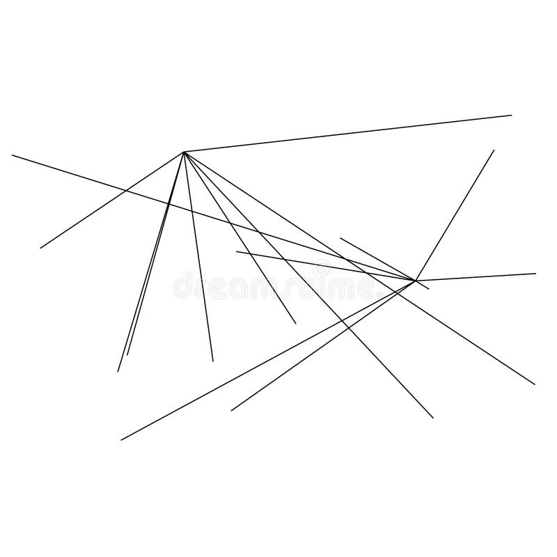 Random Structure of Angular, Geometric Lines Element. Irregular ...