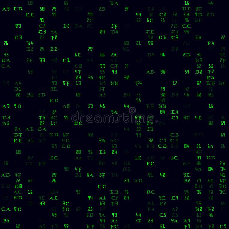 Random Symbols and Cubes 3D Rendering Stock Illustration - Illustration ...