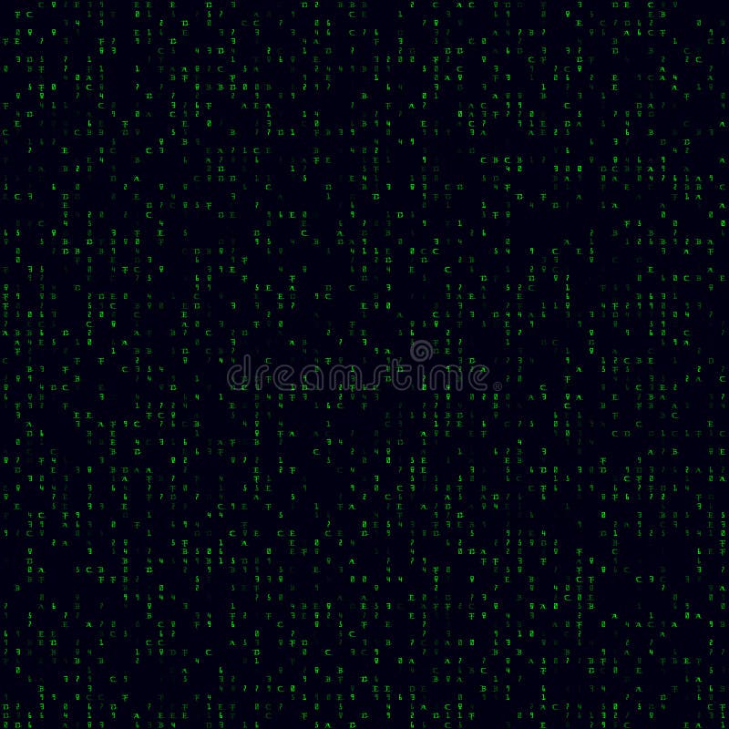 Random Symbols and Cubes 3D Rendering Stock Illustration - Illustration ...