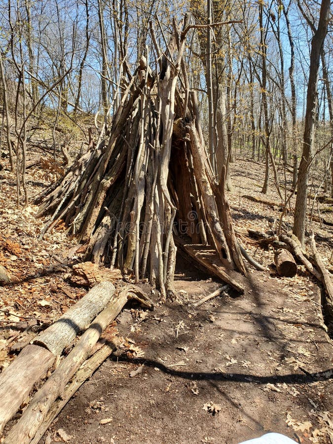 Random Teepee in the Woods Nature Life Stock Image - Image of random ...