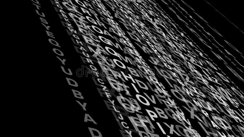 Random Text on Black Background Creative Communication of Dynamic ...